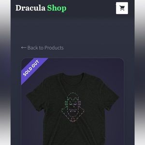Dracula Shop | Shirts | Dracula Character Composed Of Ascii Characters ...